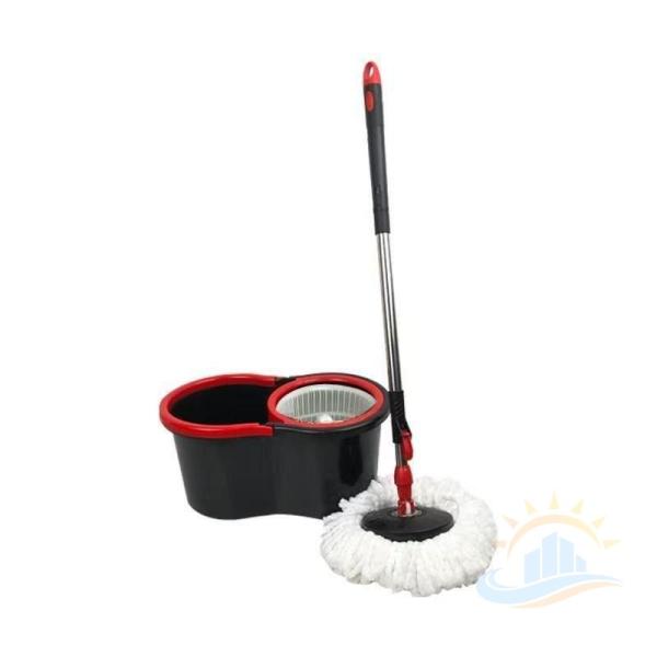 【商品仕様】材質：PP、スチール、マイクロファイバー 他 サイズ(バケツ)：(約)45cm*26cm*23cmモップは十分に広げてお使いください。モップ交換時はモップ部分を足で踏んで柄が可動する方向から90°方向に軽く倒してください。伸縮で...