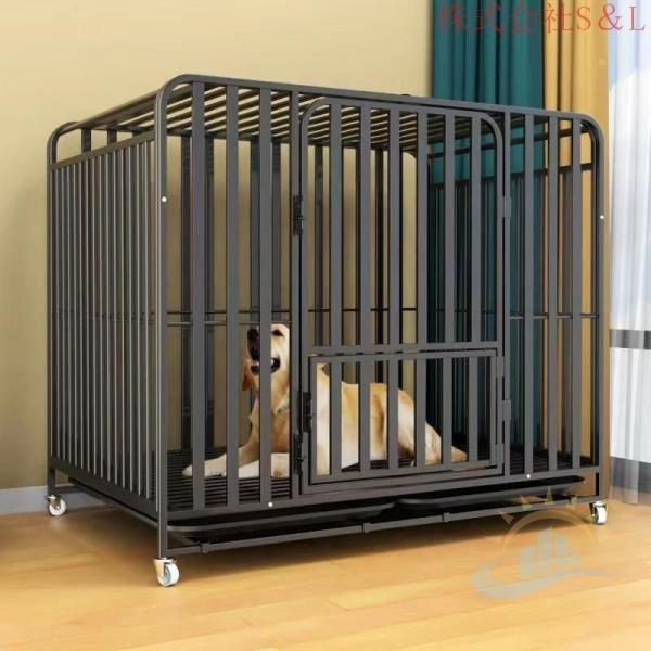 小型犬や中型犬，大型犬に最適なサイズのペットケージです！キャスター付きで移動も楽々♪お掃除も簡単♪丈夫なデザイン！L 　 78*54*72CM　　犬15ＫＧ以内適応XL　 95*65*85CM　犬30ＫＧ以内適応XXXL 125*95*11...