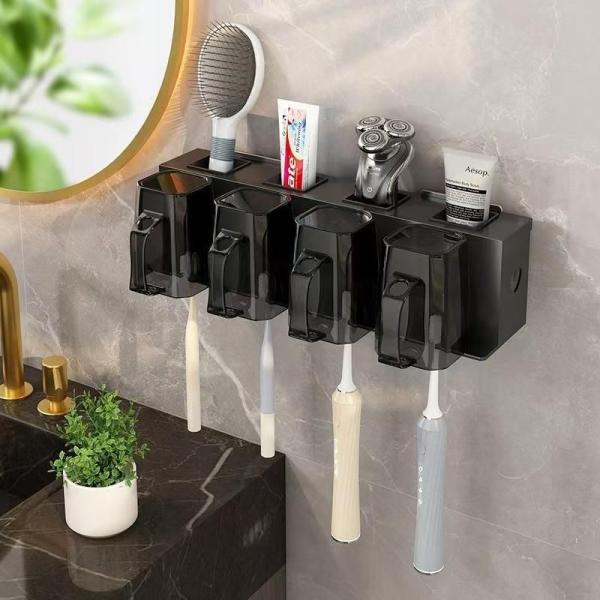 商品の説明歯ブラシスタンド ホルダー 洗面台収納◆材質：ステンレス鋼、ABS◆カラー：写真通り◆サイズ：2本のコップスタンド=20*6*11cm、3本のコップスタンド=29*6*11cm、4本のコップスタンド=38*6*11cm。デザインA...