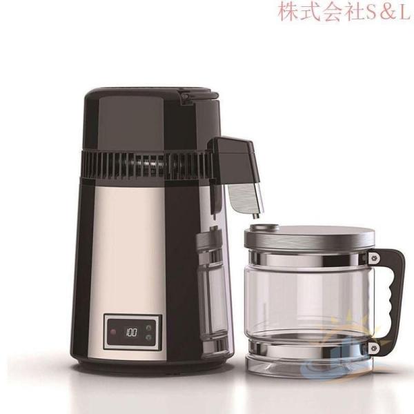 【商品名】　水蒸留器 蒸留水器 蒸留機 容量4L 1L/1時間 高純度 全自動 本体ステンレス+ガラス容器 芳香性植物 蒸留 浄水 精油 ハーブ蒸留器家 【商品説明】　・【4L大容量】4Lの大容量の耐熱性、耐久性があるガラス容器がセットにす...