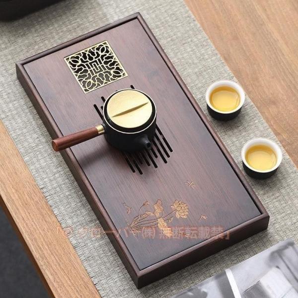 トレイ 排水 茶盤 竹の茶皿 茶台茶皿 貯水式茶盤 茶器 ティーセット 番茶器セット 急須 オフィス 茶台 茶托 茶器 茶台 茶器家庭用携帯トレー 收藏用 来客用
