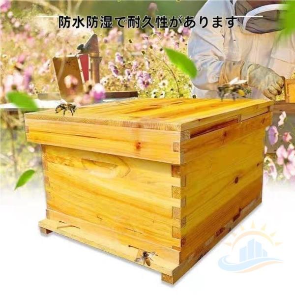 ★蜂の巣の完全なキット：10フレーム蜂の巣の完全なキット、簡単な組み立ては、非常に実用的な養蜂製品です。★専??門家や愛好家に最適：この蜜蜂巣箱、簡単な収穫の喜びを体験したい養蜂家や既存のハイブを持つハイブ愛好家に最適です。★ハニービーハイ...