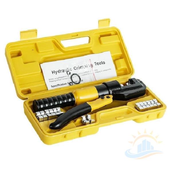 【仕様】12AWG?2/0AWGサイズの銅線とアルミ線を圧着します。圧着範囲は4?70mmです。最大圧着力：10トン。使用される六角ダイ：4、6、10、16、25、35、50、70mm2、耐久性のあるプラスチックの箱が付属しており、仕事でそ...