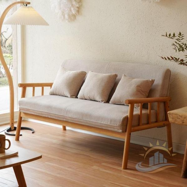 商品のご紹介製品：サイズA=1人掛け。サイズB=2人掛け（長さ130 cm）。画像は色参照のみで、サイズには関係ありません！材質：綿麻/布/木/スポンジ。 座ってよし。寝ころんでよし。お好きな形でゆったりとくつろげるカウチソファ。様々なシー...