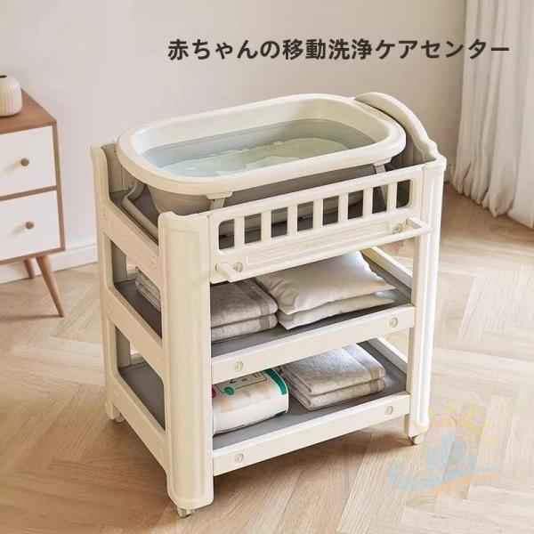 【大容量スペースデザイン】大容量、より多くのベビー用品を収納でき、サイド収納ボックスと一緒に使用できます。 赤ちゃんのおしゃぶりやおむつなどの小物は、保管や使用にとても便利です！【腰への負担を軽減】赤ちゃんが小さいときは、おむつを頻繁に交換...