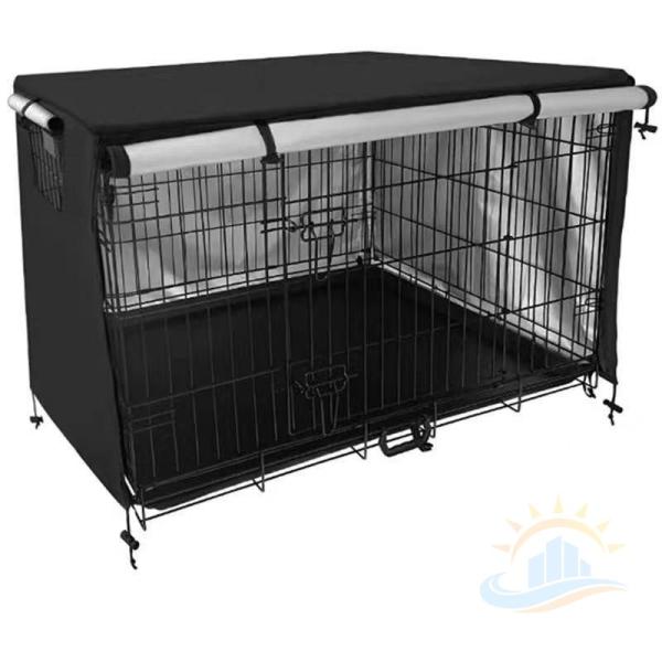 ペットサークルカバー 犬用ケージカバー ケージカバー 防寒 防水 ファスナー付き 防音 窓付き 通気性 日差しよけ 落ち着ける空間作り 取り付け簡単