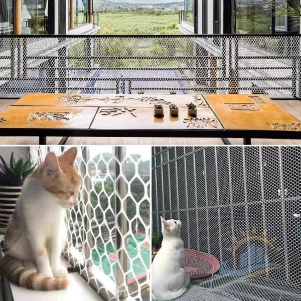 【多機能】バルコニー、デッキレール、階段のバッシスタ、フェンス、もっと屋内＆屋外での使用に適しています。安全ネットは赤ちゃんの安全性を向上させるだけでなく、ペットやおもちゃが脱落するのを防ぐ【耐久資材】子供のための安全ネットの材料は高品質で...