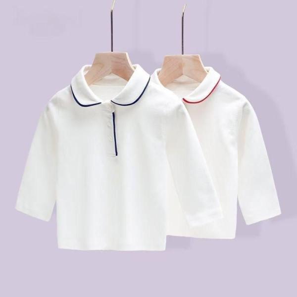 ■ 品名：キッズポロシャツ■ 素材：コットン■ タイプ：全2タイプ■ サイズ：90cm-110cmeiikobigの検索ワード：キッズ　ポロシャツ　子供　poloシャツ　女の子　男の子　Tシャツ キッズ アメカジプリント 長袖 Tシャツ ド...