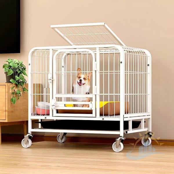 小型犬や中型犬，大型犬に最適なサイズのペットケージです！キャスター付きで移動も楽々♪お掃除も簡単♪丈夫なデザイン！大型商品は返品に対応しておりません。不足している部品は再発送できます。S　55*34*50CM  　犬1.5ＫＧ以内適応M　6...