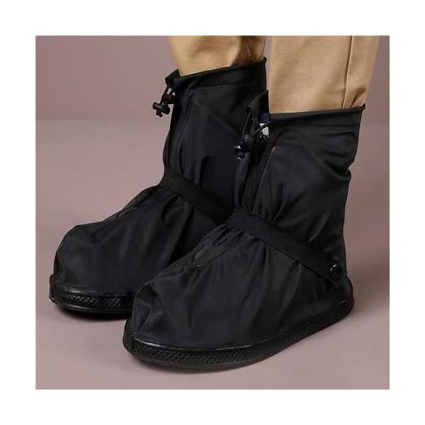 シューズカバー 防水 メンズ レディース レインシューズ 靴カバー 黒 透明 大きいサイズ バイク 雨用 雨具 自転車 通学 靴 レインシューズカバ◆靴の上からすっぽり履ける「靴のレインコート」◆軽量でコンパクトに折りたためるので持ち運びに...
