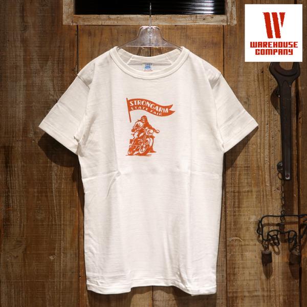 ＜小ぶりなプリントのバランスが秀逸＞ウエアハウスはジョングラッコーのプリントTシャツ「STATE FAIR T」。アメリカ東海岸に拠点を置く世界的なヴィンテージディーラー、ジョン・グラッコー氏の所有するヴィンテージをベースに展開する「JOH...