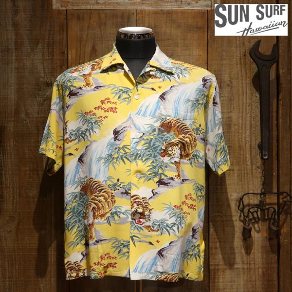 ＜よりレアなレーヨン壁縮緬での実名復刻＞サンサーフのスペシャルエディション “SASA TORA”。アートヴォーグ社が手掛けた1950年代後半の作品を実名で完全復刻しています。「笹虎」の名の通り、主役の虎に加えて笹と滝を組み合わせたオリエン...