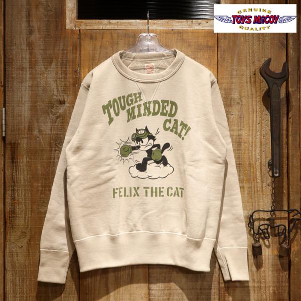 ＜珍しい空軍イメージのフィリックス＞トイズマッコイのフィリックススウェット 「TOUGH MINDED CAT!」。「TOUGH MINDED CAT＝不屈の闘志を持つネコ」の名の通り、雲の上で右ストレートを放つ勇ましいフィリックスが、多色...