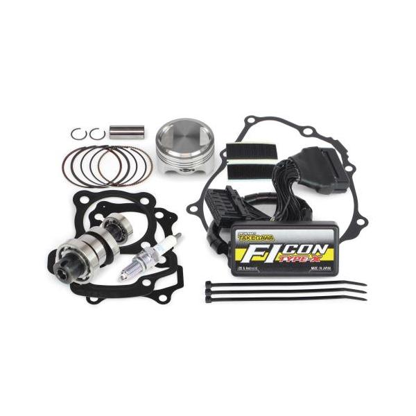 ハイパーチューニングセットは、ハイコンプピストンキットにFIコン TYPE-X(インジェクションコントローラー)が付属しています。■ ハイコンプピストンキット排気量は変えず、ノーマルシリンダーヘッド、ノーマルシリンダーを使用し、ピストンを交...