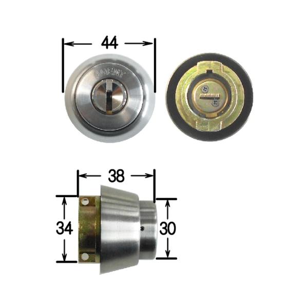 AGENT エージェント　LS5-LA シルバー色　MIWA LA MA 取替用シリンダー　ディンプルキー5本付 です。対応扉厚　33〜42ミリです。在庫切れの場合は、納期約3〜5日です。