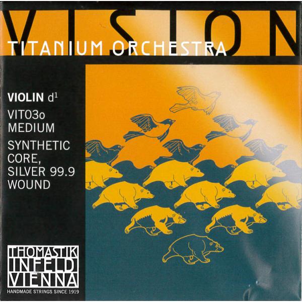 オーストリア/トマスティーク社製オーケストラ奏者、室内楽奏者に開発された新商品。ヴィジョンチタニウムより少しやさしい音色です。3D（VIT03o） シンセティックコア／シルバー99.9巻