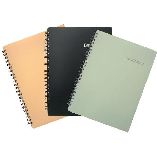 上下に帯ファイルが付いていて、その帯に差し込んでファイルするためそのまま書き込むことが出来きます。Ａ４サイズ収納可。４０ページ。リングが大きくなって使いやすくなりました！