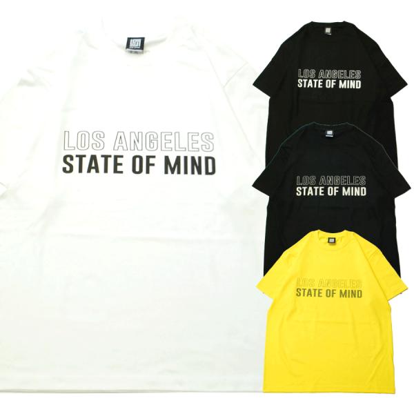 5.6オンスの厚すぎず、薄すぎない丁度良いボディーのフロントにカレッジ風フォントで「LOS ANGELES STATE OF MIND」シンプルで着合わせ易いTシャツ。■COLOR/カラーWHITE / ホワイトBLACK × WHITE ...