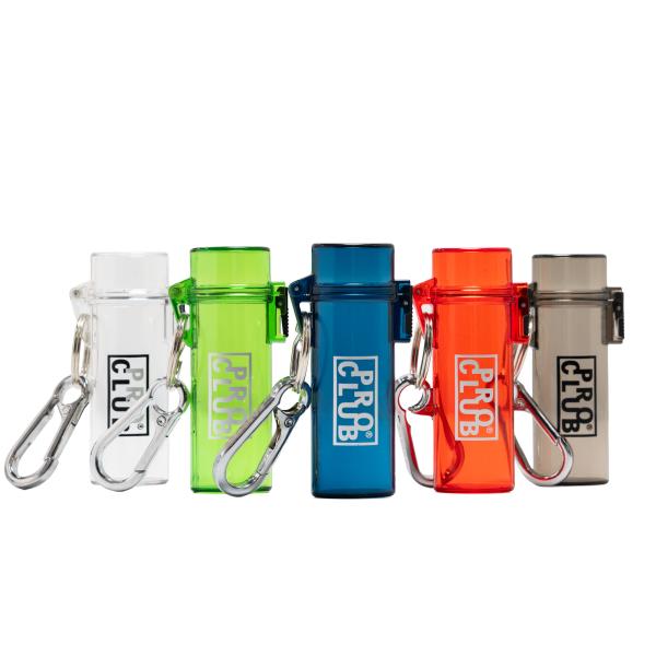 キーチェーン付きライターケース。■COLOR/カラーCLEAR/クリアBLACK/ブラックSILVER/シルバーRED/レッドBLUE/ブルーGREEN/グリーン