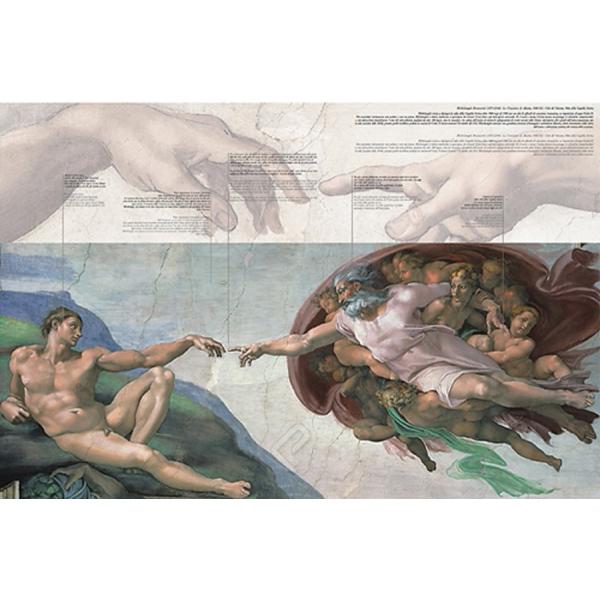 【発売日：2016年04月07日】ポスター：ミケランジェロ・ブオナローティ　アダムの創造サイズ：91.5×61cmフレーム(額)：木製素材　　※ブラック・ナチュラル・ホワイトウッド・スルーホワイトからお選び頂けます。補足：軽くて頑丈な木製フ...