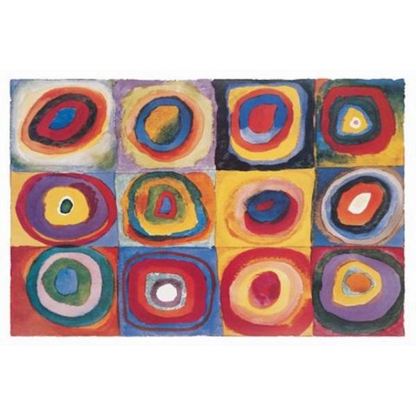 【発売日：2022年09月10日】ポスター：ワシリー・カンディンスキー　Color Study of Squares and Circlesサイズ：91.5×61cmフレーム(額)：アルミ素材　※黒・銀・金・白からお選び頂けます。補足：軽く...