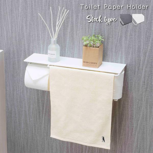 ■【SIN-32】トイレットペーパーホルダー(ストックタイプ)■商品サイズ[ 外寸 ] ：幅44×奥行15.5×高さ15cm[ 重量 ] ：1.8kg[ 天板耐荷重 ] ：約2kg■材質棚/スチール（粉体塗装）■商品詳細完成品ドライバー1本...