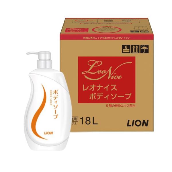 レオナイス Leo Naoe 業務用 ボディソープ 18L植物由来の洗浄成分配合。クリーミィな泡立ちで、お肌をやさしく洗い上げます。 洗い上がり、 しっとり。素肌とおなじ弱酸性。心やすらぐハーバルフローラルの香り。 微香性。専用１L容器1本付き