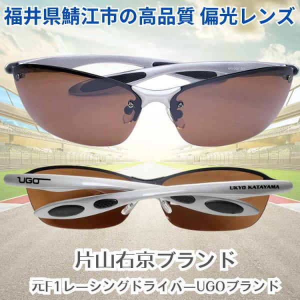【元F1ドライバー 片山右京のブランドUGO】冒険家としても活躍する片山右京ブランド日本国内検査で紫外線99％カット性能を確認済み眼を守る本格サングラスです。偏光効果も倍増する視界が明るいブラウン偏光レンズ■ 福井県の信頼技術 × 高品質レ...