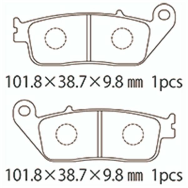 メーカー品番：A61-008HNJANコード：4510422006123スタンダードパッドは優れた制動力、コントロール性、耐摩擦性と低いローター攻撃性は、ノーマルを凌いだ普及版モデルです。純正品番：06435-MV8-405