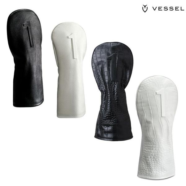 よりスタイリッシュに生まれ変わった新デザインヘッドカバー！エンボス加工により、より洗練され、高級感を引き立てるブラック、ホワイトの定番カラーに加え、クロコブラックの新色も展開し、クロコダイル柄が一層の高級感を演出する素材 : 天然皮革