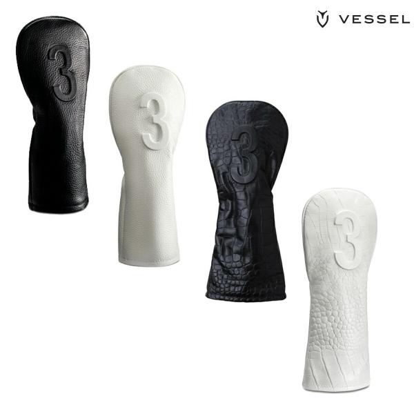 よりスタイリッシュに生まれ変わった新デザインヘッドカバー！エンボス加工により、より洗練され、高級感を引き立てるブラック、ホワイトの定番カラーに加え、クロコブラックの新色も展開し、クロコダイル柄が一層の高級感を演出する素材 : 天然皮革