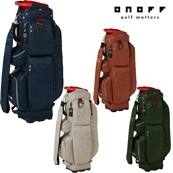 ONOFFのナイロンツイルシリーズ。軽量のナイロンツイル素材に綿をボンディングした、カジュアルで柔らかな風合いのオノフ定番モデル。カートに載せた際の安定感を重視したスクエアボトムグリップとクラブを抜き取りやすい6分割セパレーターを採用。さら...
