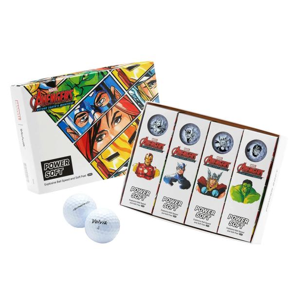 限定モデルのVolvikとMARVELのコラボゴルフボール。構造:2PCコンプレッション:70ディンプル:332ヘッドスピード:31.3m/s~40.2m/s