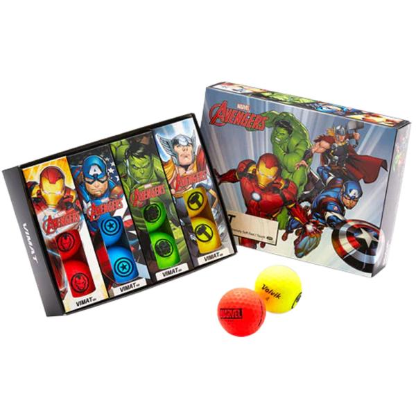 限定モデルのVolvikとMARVELのコラボゴルフボール。構造:2PC　コンプレッション70　ディンプル：332　ヘッドスピード：31.3m/s~40.2m/s