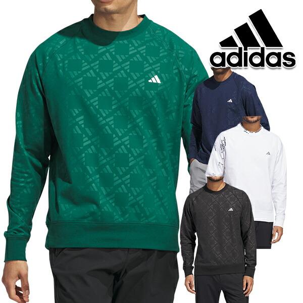アディダスゴルフ 2024年秋冬モデル メンズ クルーネック エンボスプリント ラグランスリーブ長袖スウェット JTX63 adidas golf【24】jtx63＜素材＞ポリエステル 85% ポリウレタン 15%＜機能＞*REGULAR＜...