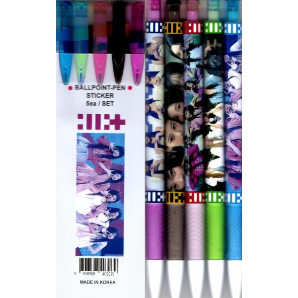 ILLIT アイリット グッズ ボールペン 5本セット + ステッカー K-POPILLIT アイリット 最新 画像 グッズ クッション マグカップ カレンダー 写真集 ポスター 福袋 単語カード ポストカード ステッカー セット フォトメ...