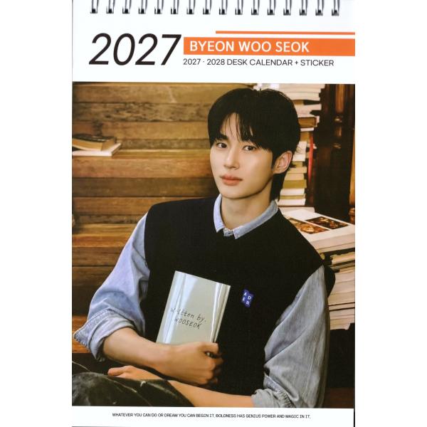 ビョンウソク グッズ 卓上 カレンダー (写真集) 2027~2028年 (2年分) + ステッカーシール 12点セットビョンウソク 最新 画像 グッズ トレカ クッション マグカップ カレンダー 写真集 ポスター 福袋   単語カード ポ...