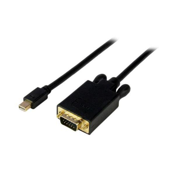 【商品名】 StarTech.com Mini DisplayPort-VGA変換アダプタ 91cm ミニディスプレイポート -D-Sub15ピン ブラック MDP2VGAMM3B 1本
