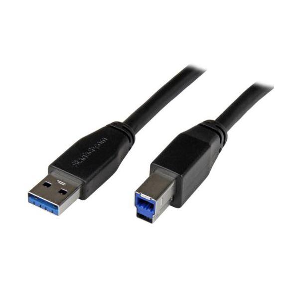 【商品名】 StarTech.com USB3.0 アクティブリピーターケーブル 5m ブラック USB3SAB5M 1本