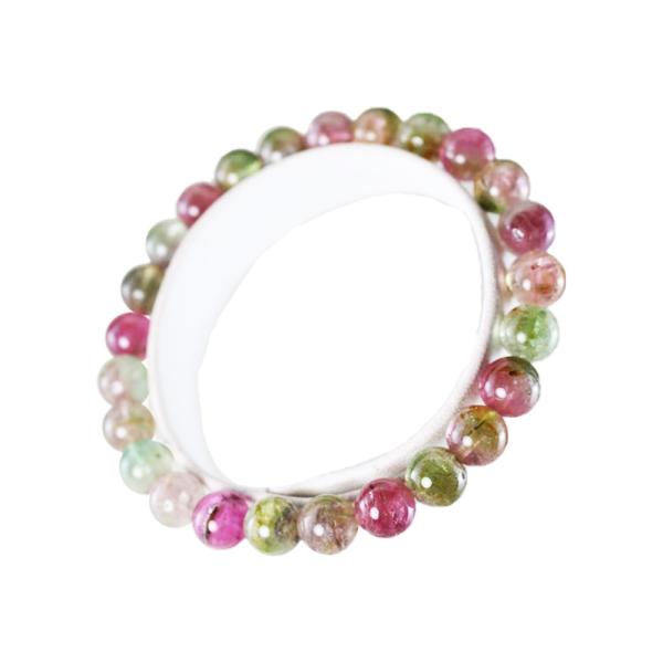 ◆サイズ：内径約15.5cm◆石の大きさ：7.3〜7.6mm径◆重さ：16.3ｇ一部ウォーターメロンあります。◇ブラジル産※商品は１点物です。写真の商品をお届けします。