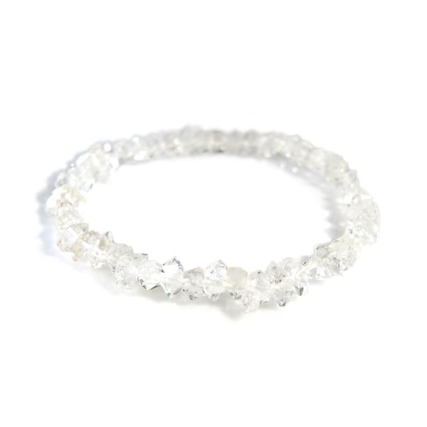 ◆重さ：約 10.5 g◆内径サイズ：約 18 cm◇産地：S,Pakistanキラキラ華やかに輝いて、腕につけると本当に綺麗で存在感あります。夏の装いにピッタリです。※商品は1点ものです。写真の商品をお届けします。ハーキマーダイヤモンドは...