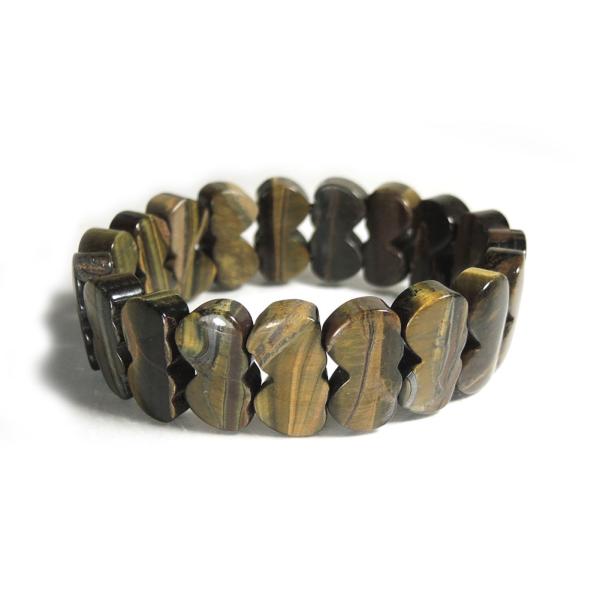 ◆サイズ：内径16.5 cm◆重さ：43 g◆ビーズの大きさ：18ｘ10ｘ6 mm※現品撮影です。写真の商品をお届けします。◎この商品はメール便送料無料商品です。力強い輝きを放つタイガーアイは、古代から“神の眼”とも称され、洞察力や守護の象...