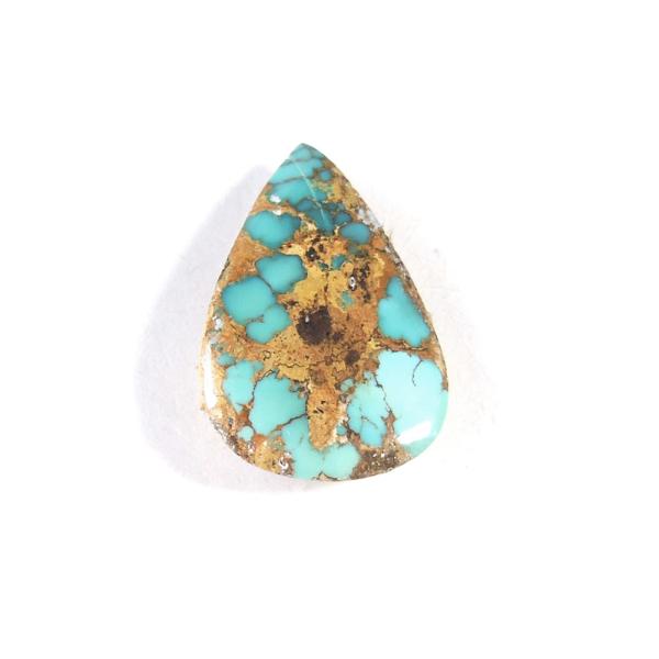 ◆大きさ：約 25ｘ16ｘ5 mm◆重さ：約 2.9 g◇産地：Mashad Province Iran※現品撮影です。写真の商品をお届けします。ターコイズは、澄んだ空のような青緑色が魅力のパワーストーンで、古代から旅の守護石として世界各地...