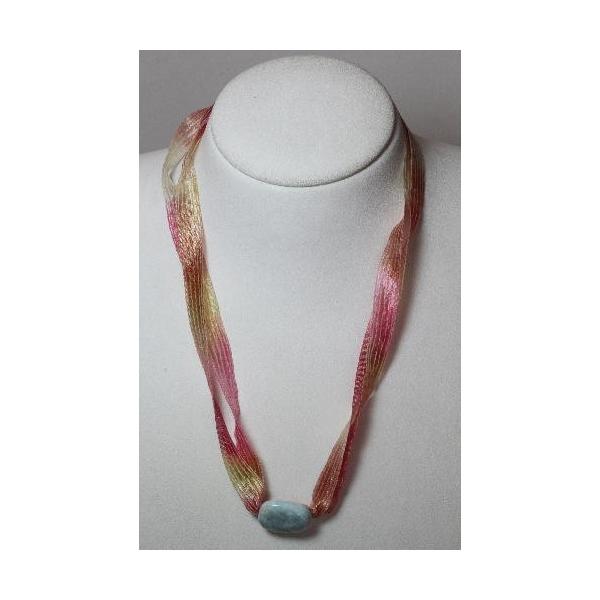 ◆大きさ：石部分18x13mm  ラリマー（ブルー）   ◆重さ：4g◆長さ：約80cmお好みの長さに結んで調節してください※現品撮影です。写真の商品をお届けします。◎この商品はメール便送料無料商品です。ラリマーは、カリブ海に浮かぶドミニカ...