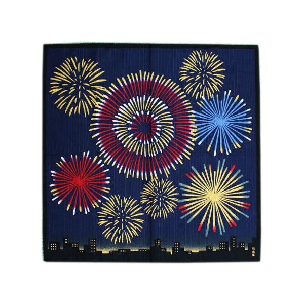 ●サイズ:50×50cm●素材:綿100％●生地：厚め 硬い●ラッピング：和風or洋風●配送：4個までメール便配送　　　　上記以上は宅配便配送てぬぐい販売をメインとする濱文様の伝統的なてぬぐい染めの捺染を利用した風呂敷です。太さが均一でない...