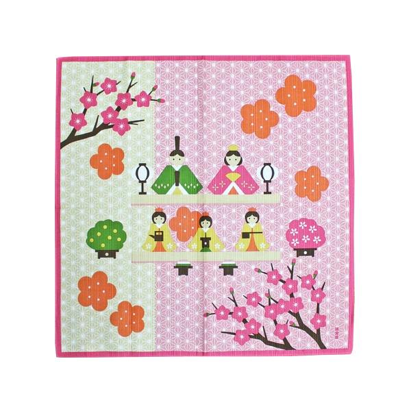 ●サイズ:50×50cm●素材:綿100％●生地：厚め 硬い●ラッピング：和風or洋風●配送：4個までメール便配送　　　　上記以上は宅配便配送てぬぐい販売をメインとする濱文様の伝統的なてぬぐい染めの捺染を利用した風呂敷です。太さが均一でない...