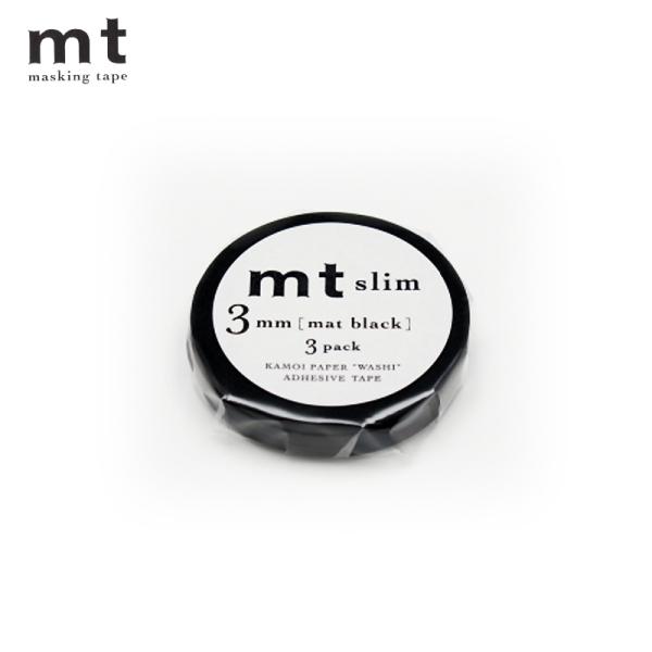 mt slimシリーズの3mmタイプ。極細のマスキングテープはラインを引くのに最適です。--------------------------------------素材: 和紙サイズ：幅3mm×10m 3巻入 重さ：11g仕様：個包装---...