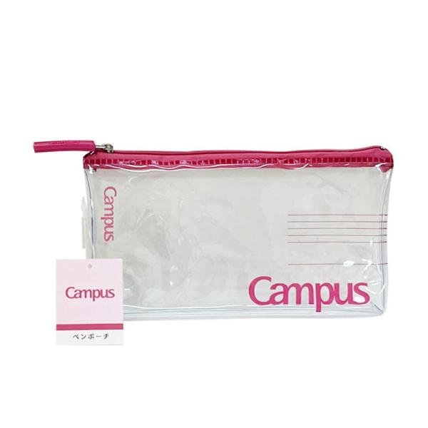 文具ブランドコラボの限定商品です。ブランドロゴが入ったクリアタイプのペンポーチ。タブにはブランドロゴがデザインされています。表が透明で中身がキレイに見えるクリアペンケースはSNSでも大人気！-------------------------...