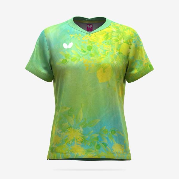 【発売日：2025年04月01日】植物の柄がきめ細やかにデザインされたレディース用ゲームシャツ。カラーごとに異なる柄が描かれているのが特徴です。華やかなポジティブ・ロゼ、力みなぎるビクトリー・グリーン、爽やかなラッキー・ブルーと、それぞれの...