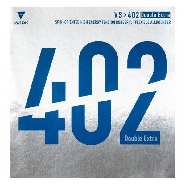 ハードヒッターの期待に応える究極のオールラウンドラバー。扱い易さを兼ね備えたVS＞402Limberとは反対に、よりハードヒッター向けに対応したラバーがこのVS＞402Double Extraだ。微粘着性トップシートを生かしたカットの安定性...